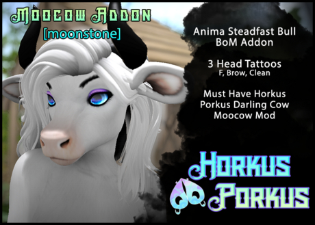Second Life Marketplace - [HkPk] Bull Moocow Addon - Moonstone